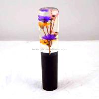 China Craft Decoration Resin Shift Knob Flower Resin Gear Knob 10cm 15cm for sale