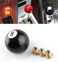 China Acrylic Resin Shift Knob Black 8 Ball Gear Stick Knob Size Customized for sale