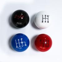 China Resin Red Ball Shift Knob Adapter Kit Universal Car Gear Shifter Lever for sale
