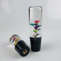 China Flower Resin Stick Shift Knob , Transparent Gear Knob Car Accessory for sale