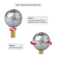 China Dia57mm Resin Shift Knob Ball Head With Adapters Easy Install for sale