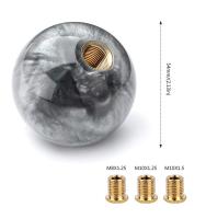 China Dia57mm Resin Shift Knob Ball Head With Adapters Easy Install for sale