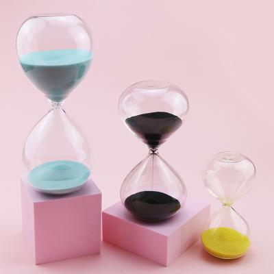 China Flat Glass Sand Hourglass Timer Logo Customized Contemporary Style for sale