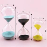 China Flat Glass Sand Hourglass Timer Logo Customized Contemporary Style for sale