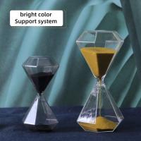 China Gold Glass Hourglass 5 Minutes 15 Minutes 30 Minutes Diamond Hour Glass Free Sample for sale