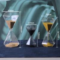 China Gold Glass Hourglass 5 Minutes 15 Minutes 30 Minutes Diamond Hour Glass Free Sample for sale