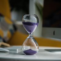 China Sand Glass Timer Hourglass Blown Time Sand Clock For House Decoration for sale