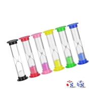China Mini Plastic Hourglass one Minute Two Minute Hourglass Sand Timer for sale