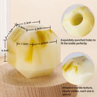 China Odm Perfume Bottle Lid Round Square Artificial Stone Natural Marble Resin Bottle Cap for sale