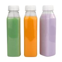 China Customized Plastic Beverage Bottles PET Material 350ml Portable Juice Bottle for sale