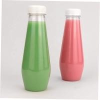 China ODM Clear Plastic Juice Container 350ml Juice Bottle With Screw Cap for sale