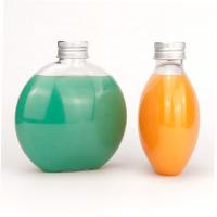 China 300ml Plastic Beverage Bottles Clear Plastic Juice Bottles With Twist Off Cap for sale