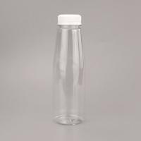 China Degradable Disposable Plastic Juice Bottles Empty Juice Bottles With Caps 350ml for sale