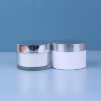 China Cosmetic 50ml Pet Jar Clear Double Wall Food Containers With Lids for sale