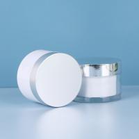 China Cosmetic 50ml Pet Jar Clear Double Wall Food Containers With Lids for sale