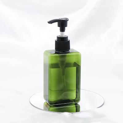 China Square Plastic Custom Shampoo Bottles PET Material Transparent Cosmetic for sale