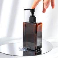 China Square Plastic Custom Shampoo Bottles PET Material Transparent Cosmetic for sale