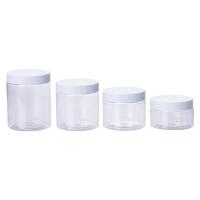 China Transparent PET Wide Mouth Plastic Jar 100ml Cosmetic Empty Containers for sale