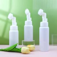 China Brush Head Mousse Pump Bottle Foam Clean 150ml Clear Plastic Bottles for sale
