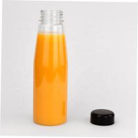 China 12 Oz Round Juice Bottles Plastic OEM Logo Screen Printing With Caps for sale