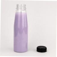 China 12 Oz Round Juice Bottles Plastic OEM Logo Screen Printing With Caps for sale
