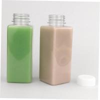 China Customized Plastic Square Bottles Commercial 8 Oz Square Plastic Bottles for sale