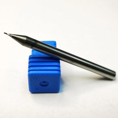 China Tungsten Carbide Micro 2 Flute Ball Nose End Mill 0.3mm HRC55 Nano Coated for sale