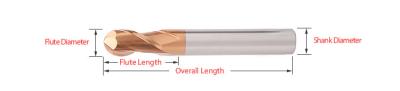 China Carbide Tapered Ball End Mill TiAlN Coated HRC55 HRC60 4F 6F 8F for sale