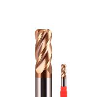 China Solid Tungsten Carbide 4 Flutes D10R0.5 Corner Radius End Mills HRC65 for sale
