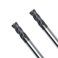 China Solid Tungsten Carbide 4 Flute Square End Mill 6mm HRC65 Long Flute 100mm for sale