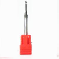 China R0.5 Ball Nose Graphite Long Neck End Mills Diamond Coated for sale