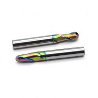 China Solid Tungsten Carbide 2 Flutes R3 Ball Nose End Mills For Copper Electrode for sale