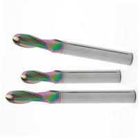 China Double Flute Long Shank End Mills RLD Rainbow coating For Copper Electrode for sale