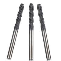 China Graphite Tungsten Carbide R4 Ball Nose End Mills Solid for sale