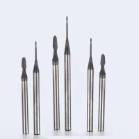 China Diamond Coated Tungsten Carbide Graphite Long Neck Ball Nose End Mill R1 2mm Flute 75mm OAL for sale