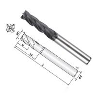 China 1 Flute Solid Tungsten Carbide Square End Mill for Graphite Diamond Coated 6mm for sale