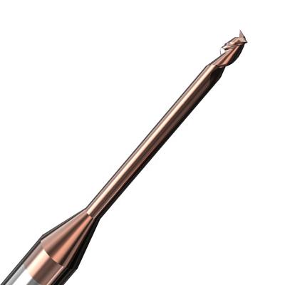China Solid Carbide 2 Flute Square End Mill 1.5mm HRC65 for High Hardness Steel for sale