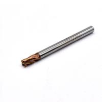 China 2 Flute Long Shank End Mills 0.5 Corner Radius For Steel for sale