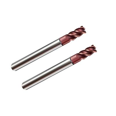 China Tungsten Carbide 2 Flute 8mm R0.5 Corner Radius End Mills for Steel Machining for sale