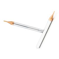 China Solid Tungsten Carbide 2 Flute R0.5 Ball Nose End Mills for Steel 1.5mm Dia 50mm OAL for sale