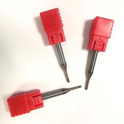 China Tungsten Carbide Long Neck Square End Mill 1.5mm 2 Flute for Hardened Steel for sale