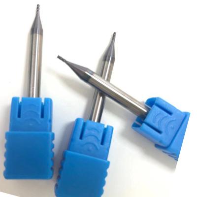 China Solid Tungsten Carbide 2 Flute D0.6mm End Mill for Steel Hardened Steel 50mm Length for sale