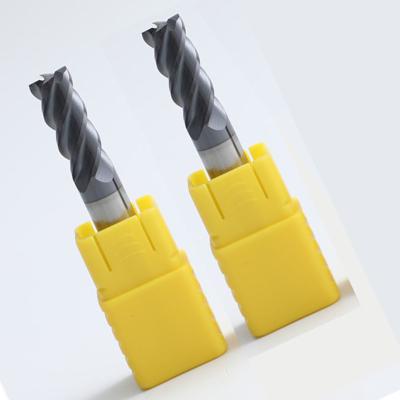 China Tungsten Carbide 4 Flute End Mill D10mm H65RC Straight Shank 75mm Length for sale