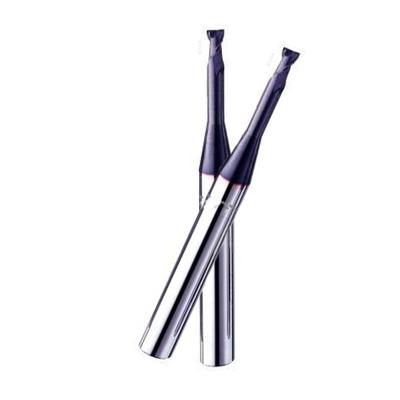 China Solid Tungsten Carbide End Mill 2 Flutes D4 HRC65 Nano Coated for High Hardness Steel for sale