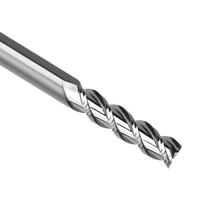 China Tungsten Carbide 8mm 2 Flute Square End Mill Uncoated for Aluminum 100mm OAL for sale