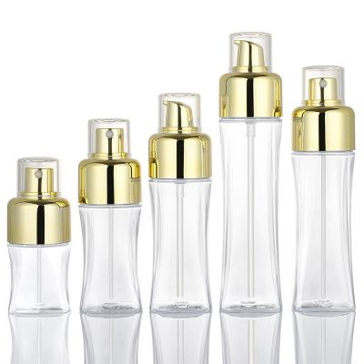 China Fine Mist Spray Skincare Packaging Plastic Lotion Round 50ml Empty Pump Bottles for sale