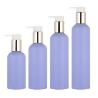 China Purple Cylinder Round Cosmetic Lotion Bottle 150ml 250ml 300ml PUMP SPRAYER for sale