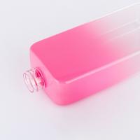 China 500ml Empty Clear Cosmetic Lotion Bottle With Airless Pump Gradient Pink Black for sale