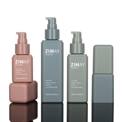 China Wholesale 50ml 100ml 150ml Frosted Square Rectangle Lotion Hair Cuticle Oil Cream Spray Bottles for sale