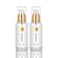China 50ml Glass Luxury Matte Empty Cosmetics Serum Hair Oil Lotion Containers With Luxury Gold Top for sale